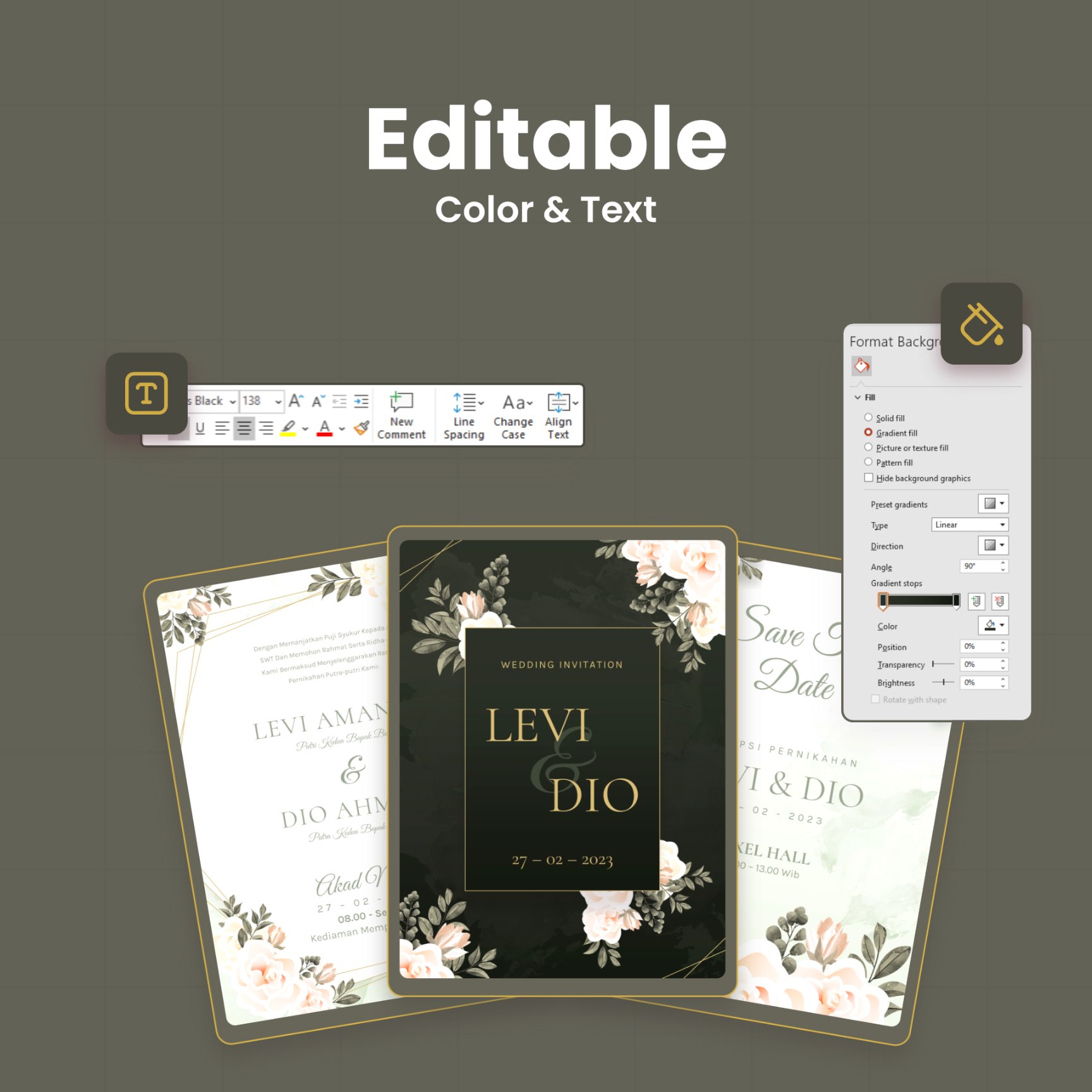 Opulent Floral Wedding Invitation